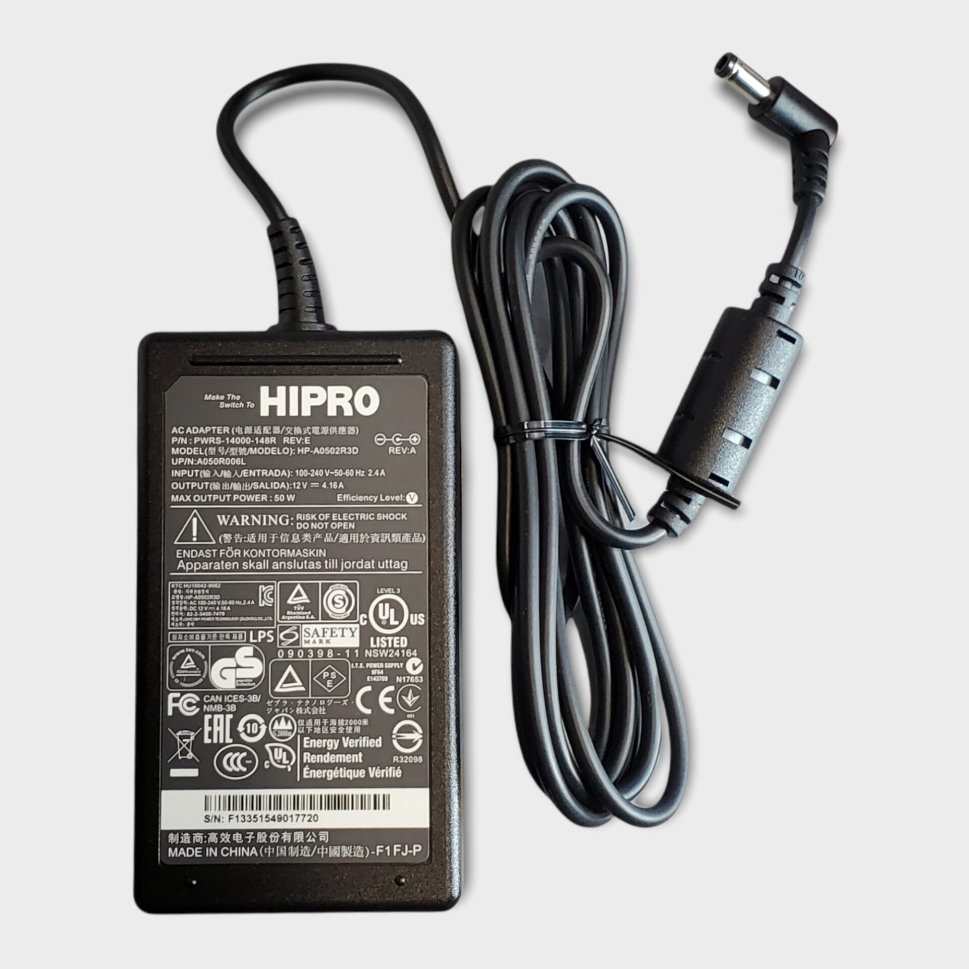 HIPRO PWRS-14000-148R AC Adapter Cradle Power Supply for Zebra NEW ...