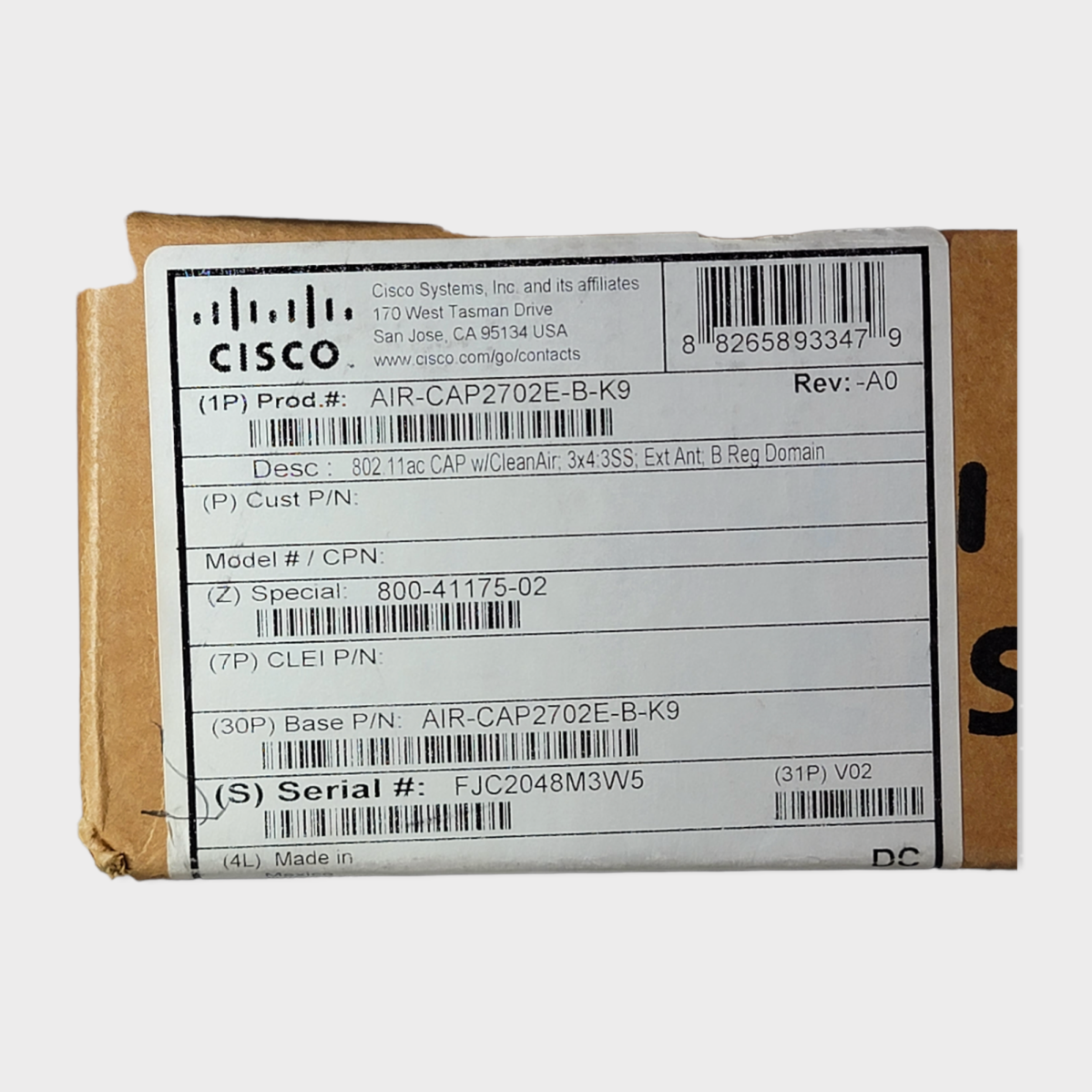 Cisco Air-CAP2702E-B-K9 | Aironet 2700 Series Ap Networking Device ...